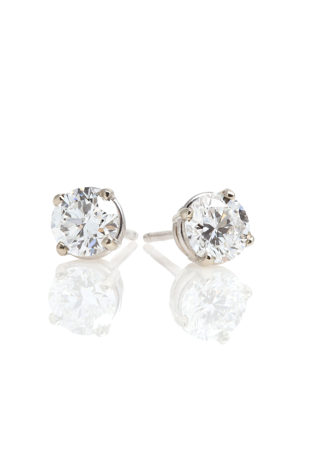 14K White Gold Diamond Stud Earrings – Isabelle Ecker Jewelry