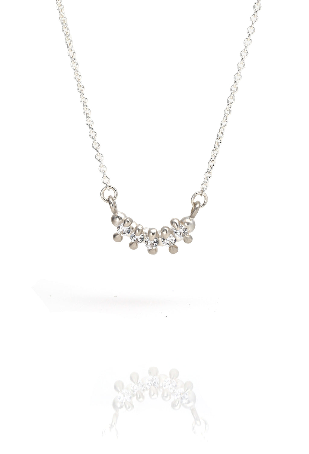 5 Stone Bar Necklace White Sapphire – Isabelle Ecker Jewelry